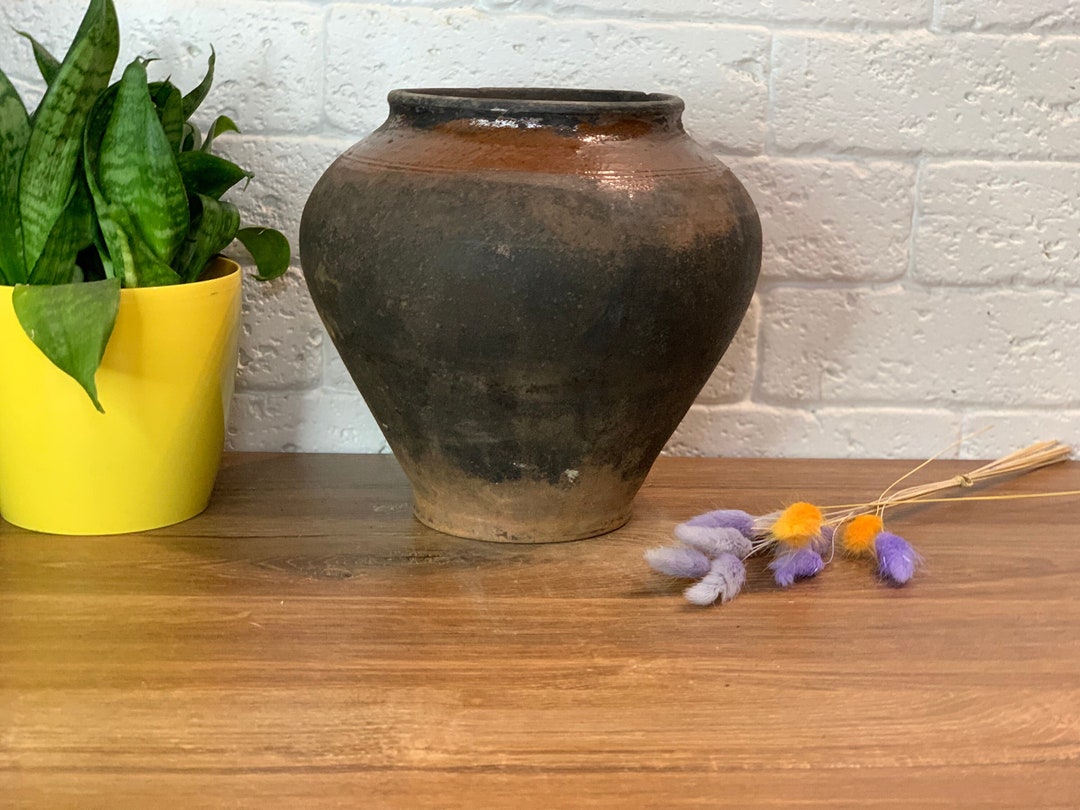 Ancient Clay Pot, Antique Clay Vessel, Rustic Ceramic Bowl, Pottery Jug ...