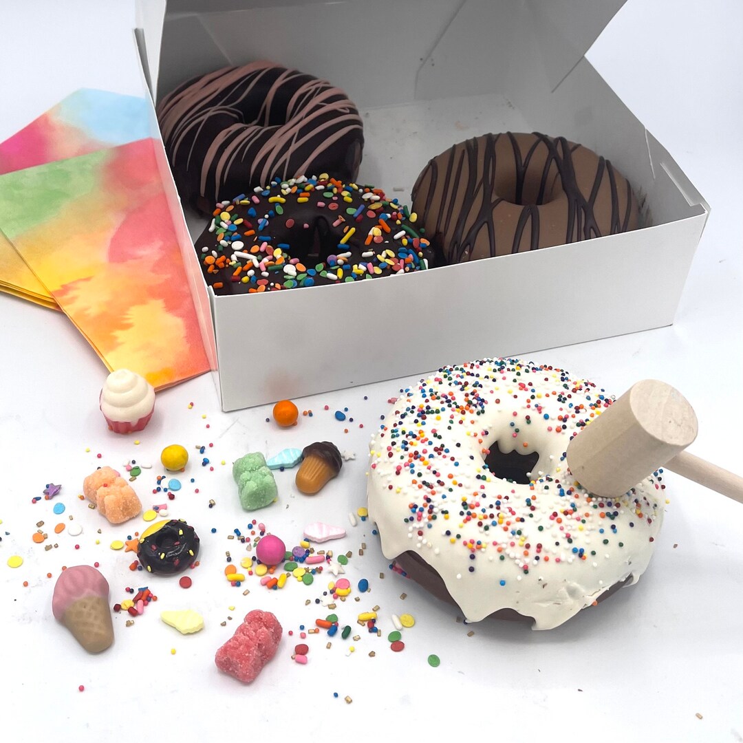 4 Pack of 4 In" Smash Donuts Filled With Candy, Hammer Included! - Etsy
