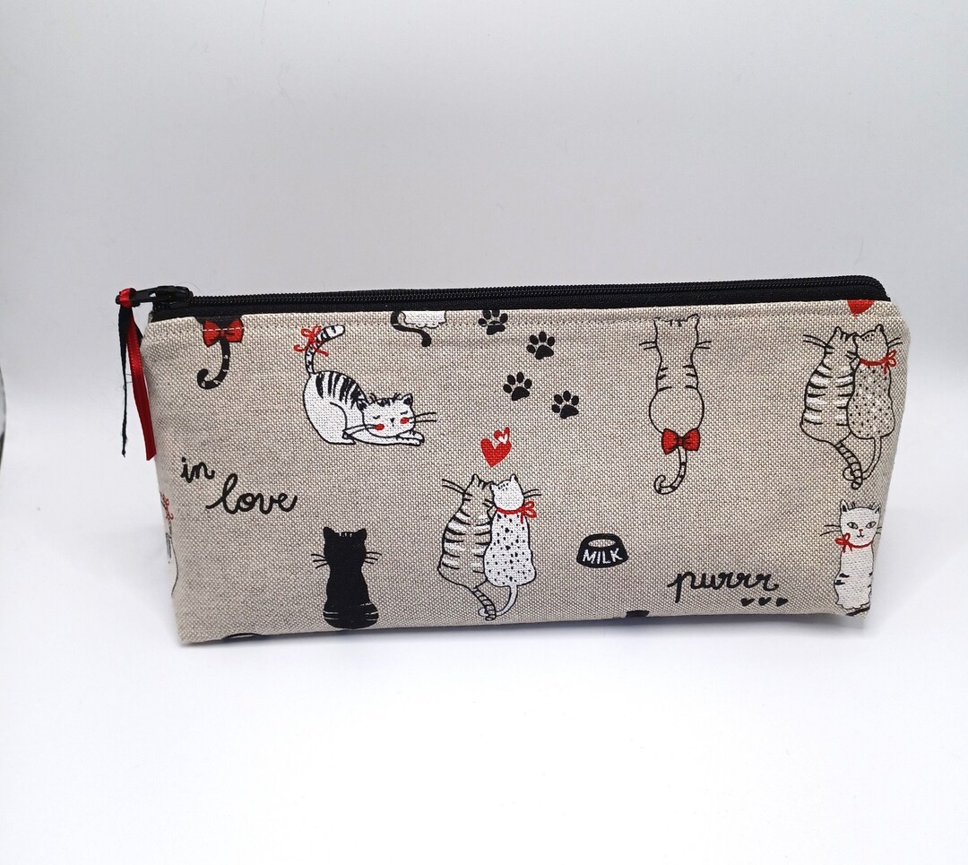Multi-use cats Kit, Linen Style, Bag Kit, Makeup Bag, School Kit ...