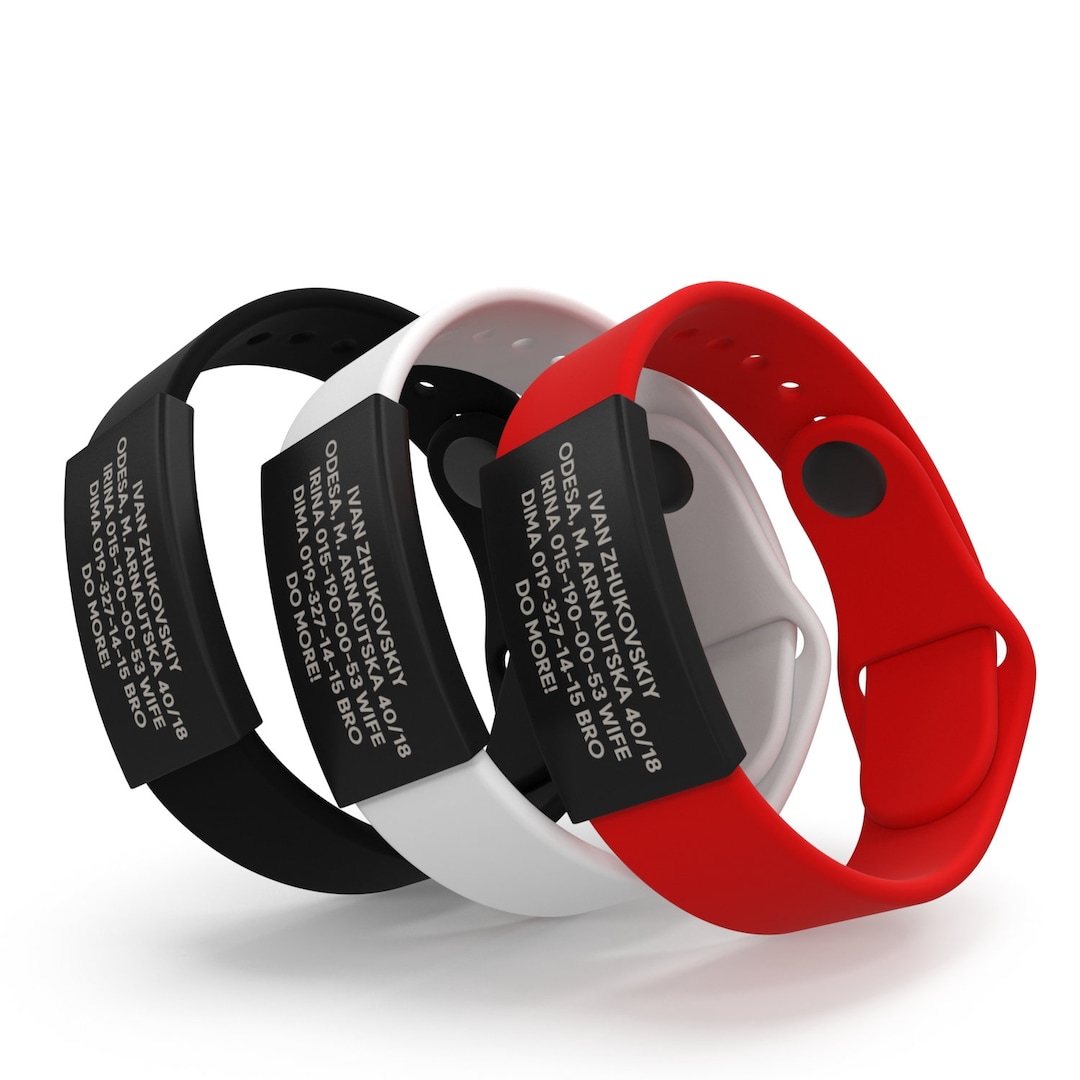 Medical Alert Bracelet, Id Bracelet, Emergency Contact Bracelets ...