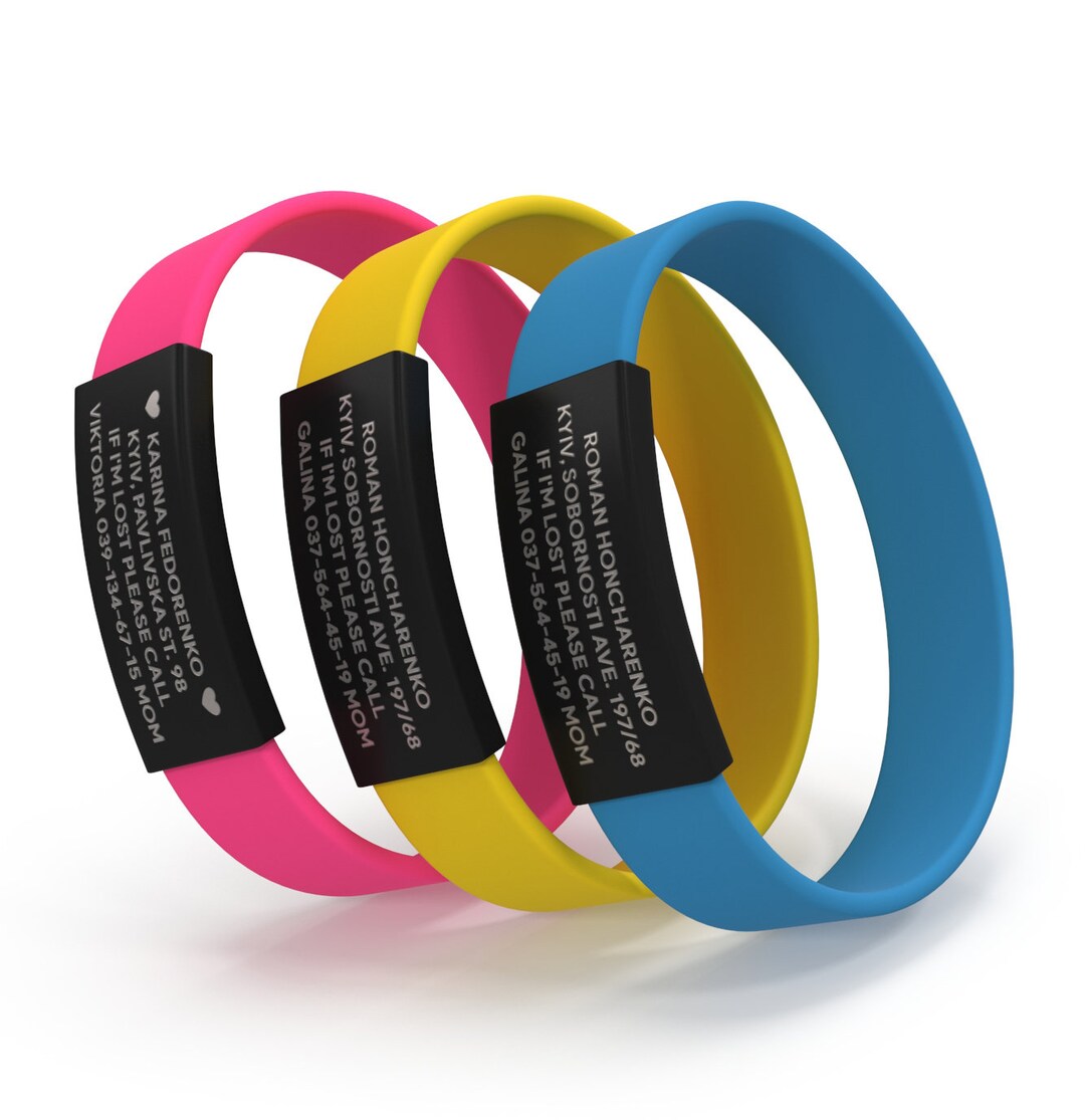 Kids Id Bracelet - Medical Bracelet for Kids - Autism Bracelet - Kids ...