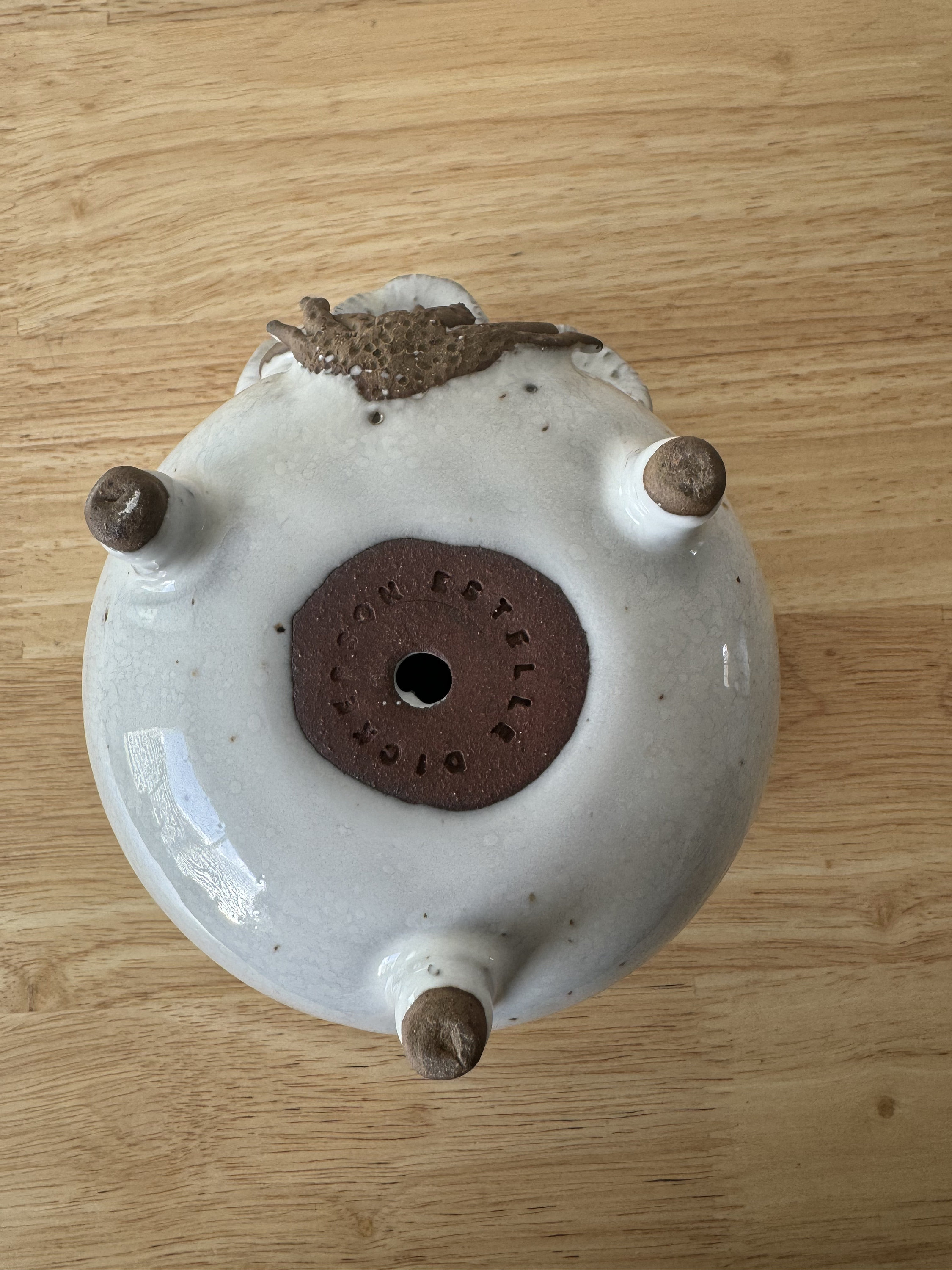Ceramic Mushroom Planter, White Plant Pot With Mushrooms, Tripod ...
