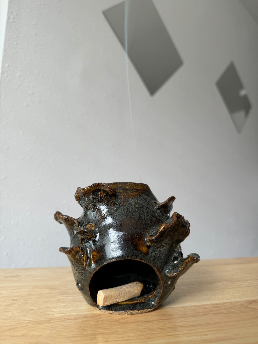 Oyster Mushroom Incense Holder, Ceramic Incense Holder, Incense Cone ...