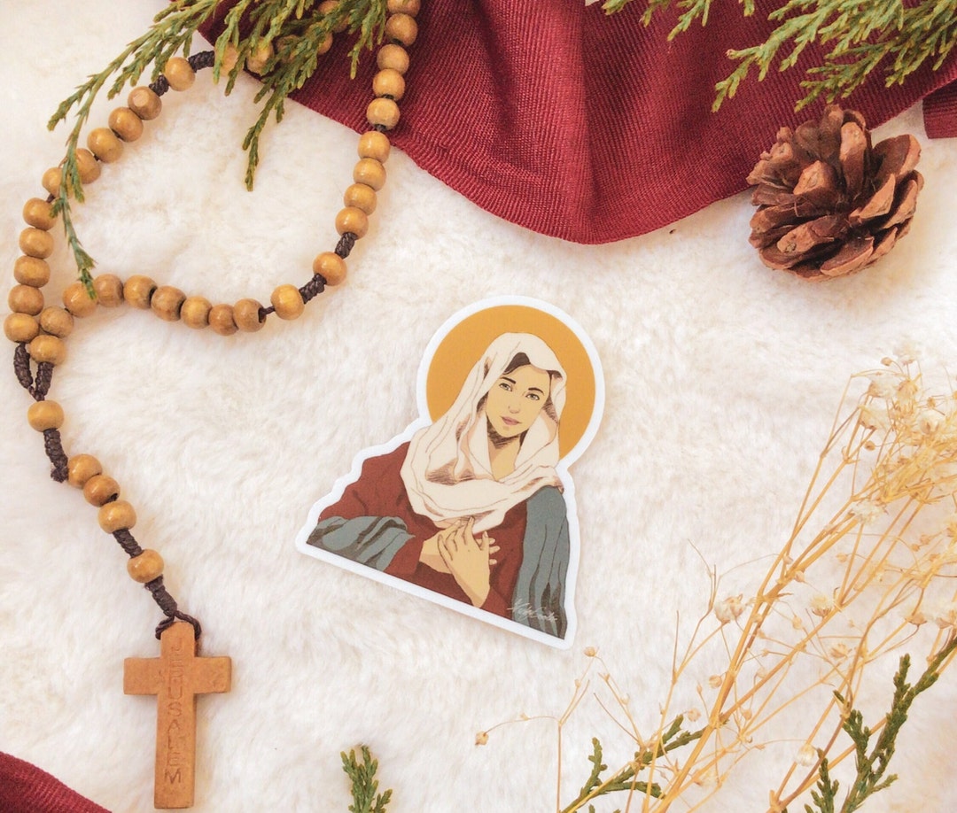 Mother Mary 3x3 Sticker, Catholic, Christian, Mother Mary, Bujo, Vinyl ...