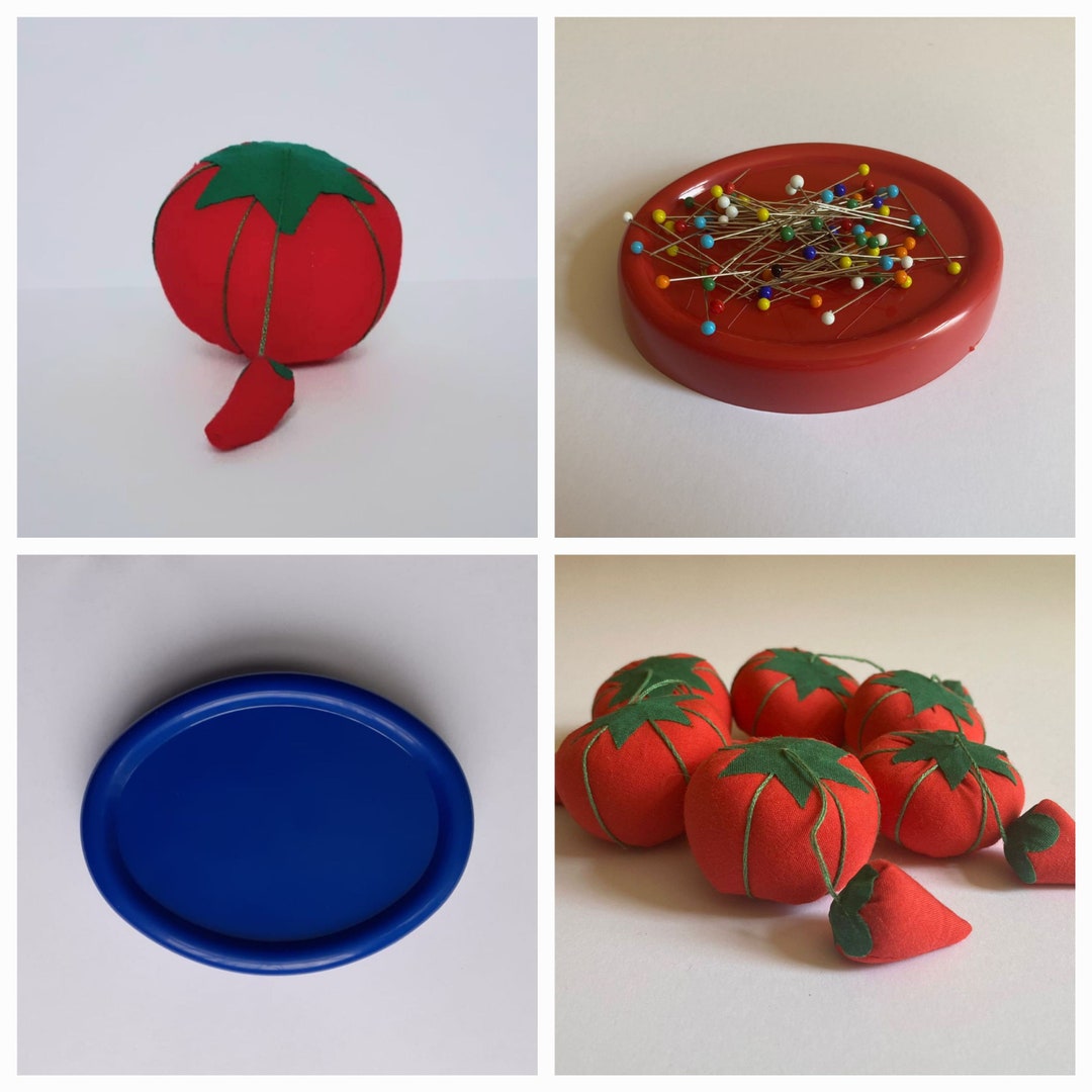 Magnetic Pin Cushion or Tomato Pin With Emery, Cushion Magnetic Pin ...