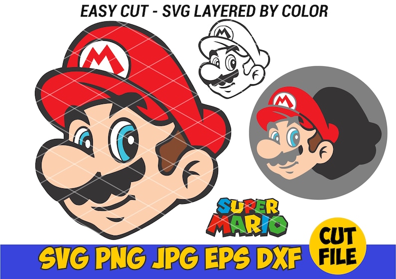 Super Mario Svg Mario Svg Cricut Svg Silhouette Video Game | Etsy