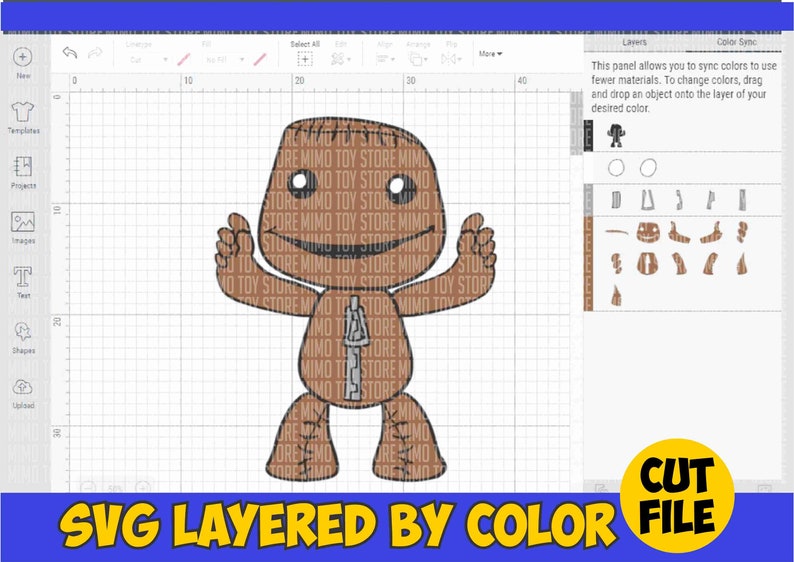 Sackboy Svg Capas por color Corte fácil Cricut Silueta - Etsy España