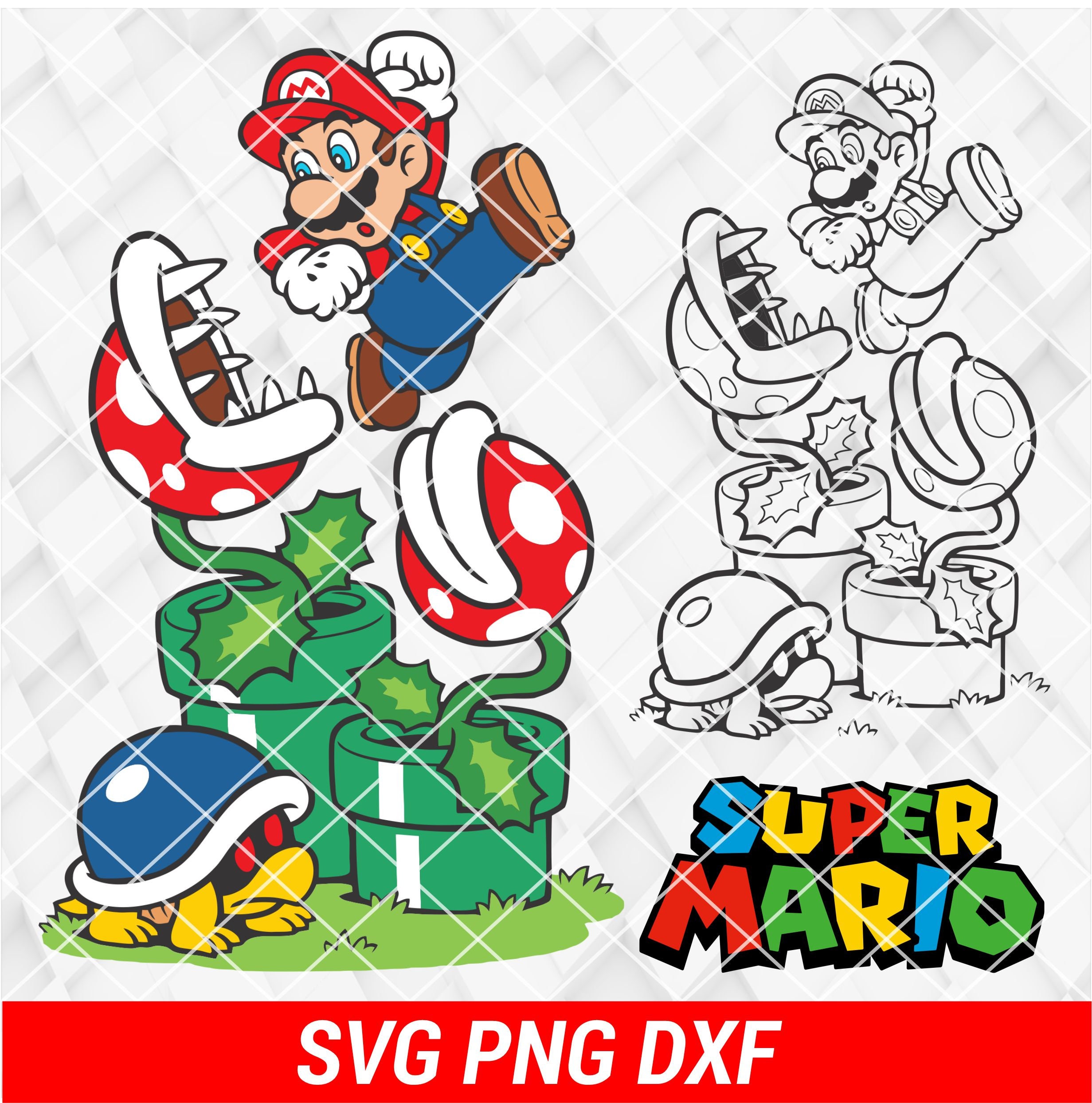 Super Mario Svg Layered by Color Easy Cut Cricut - Etsy