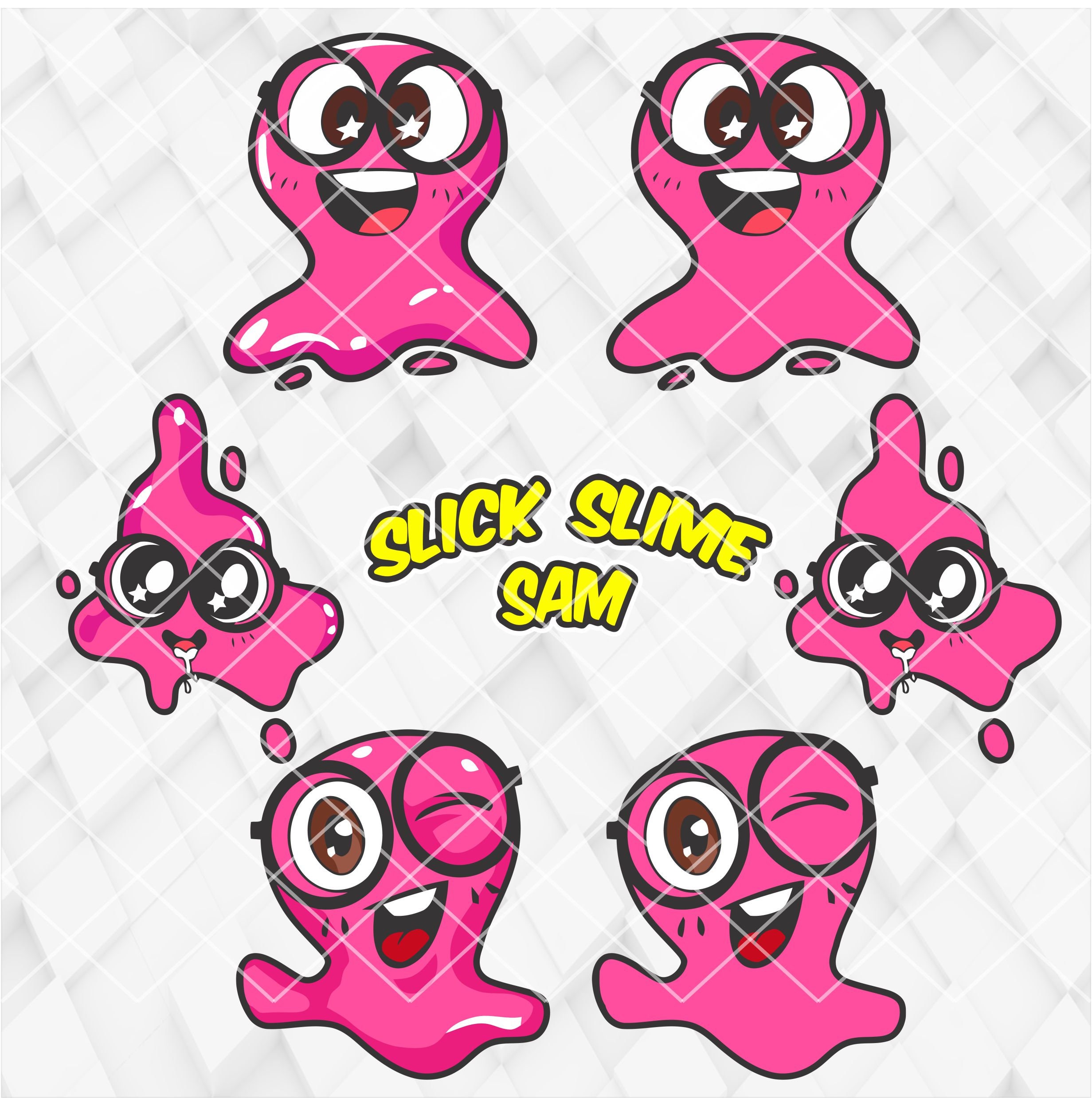 Slime Sam Svg Layered by Color Clipart Vector Easy Cut - Etsy UK