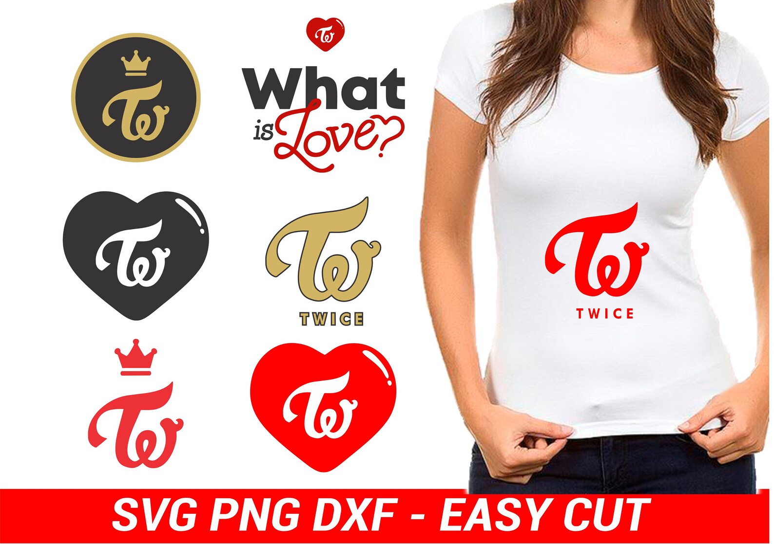 Twice SVG Layered by Color Outline Included Easy Cut - Etsy