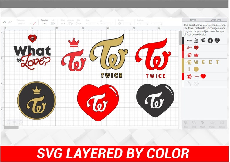 Twice SVG Layered by Color Outline Included Easy Cut - Etsy