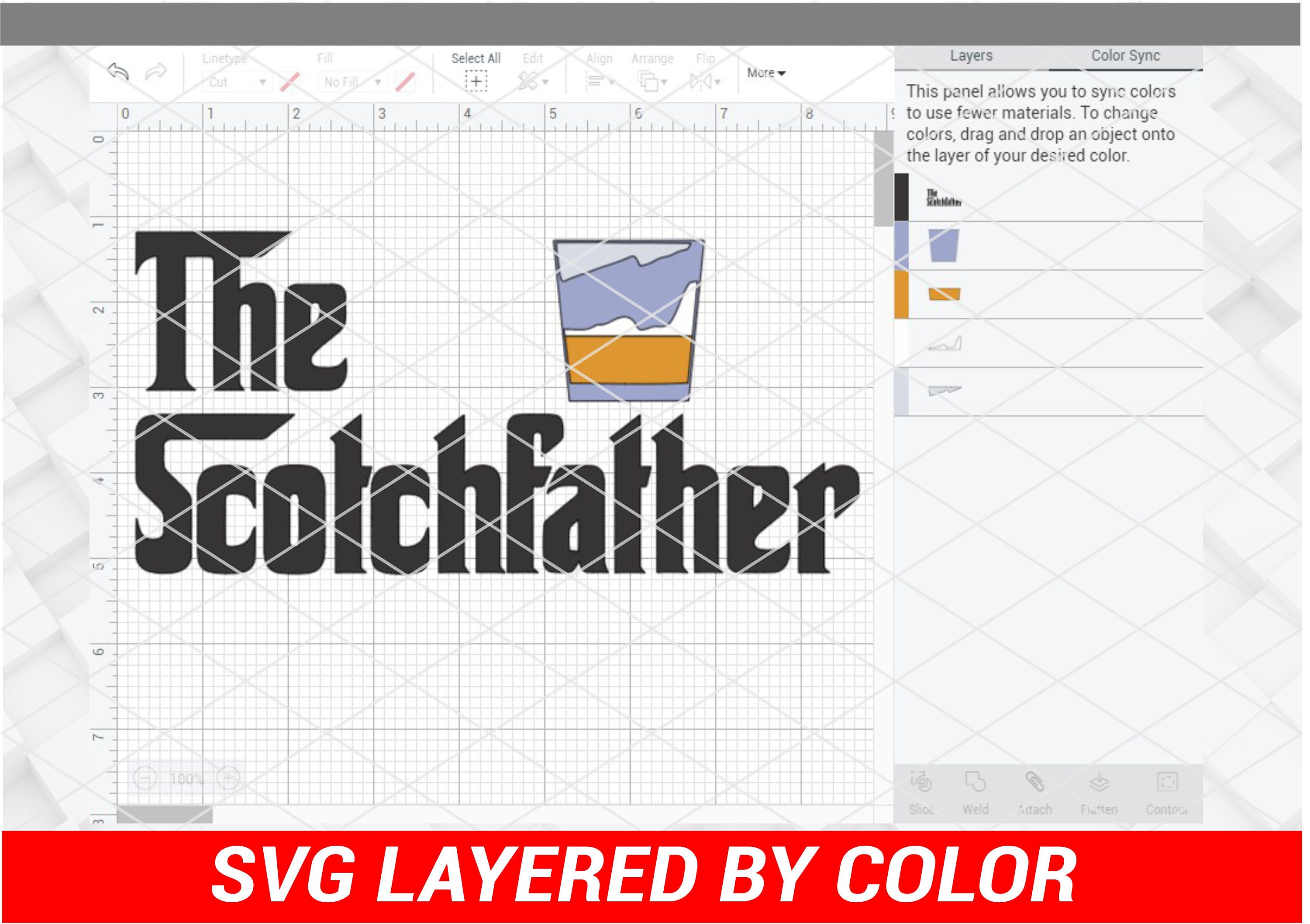 The Scotchfather Svg Layered by Color Easy Cut Cricut - Etsy