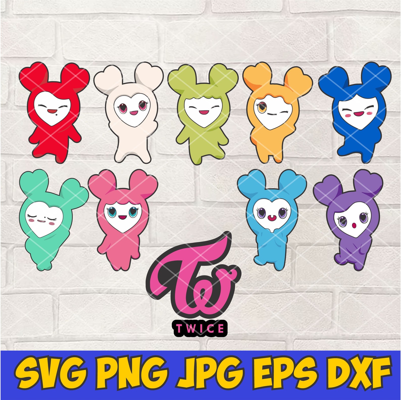 Twice SVG Twice Lovelys SVG Twice Lovelys Clip Art - Etsy