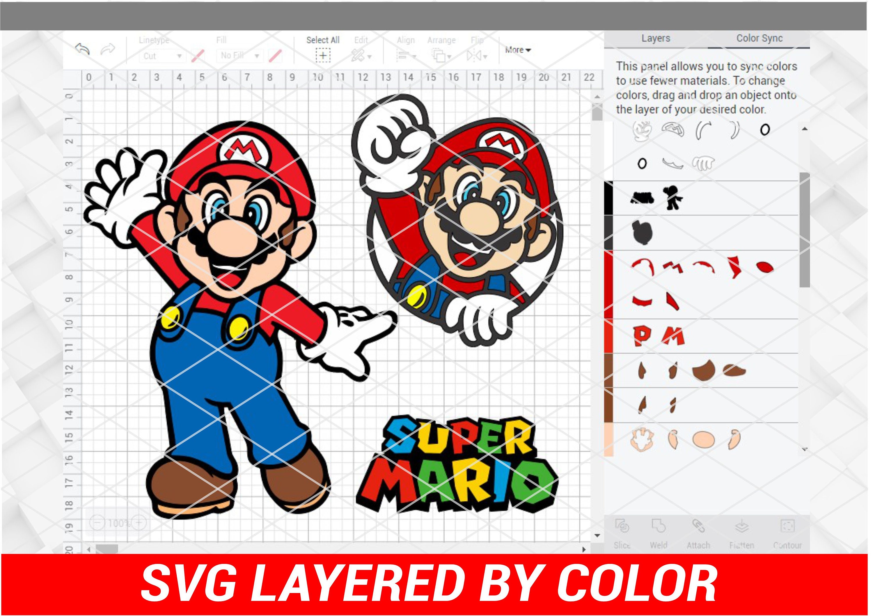 Super Mario SVG: Layered Design, Easy Cut (digital Download) - Etsy