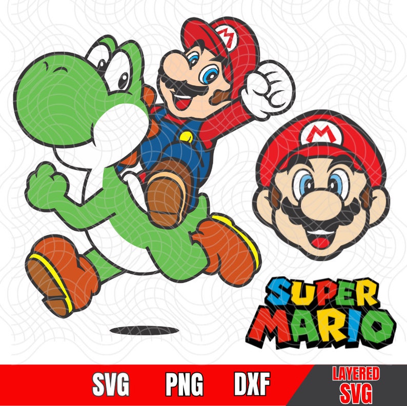 Super Mario SVG Bundle: Layered Clipart, Cricut Ready (instant Download ...
