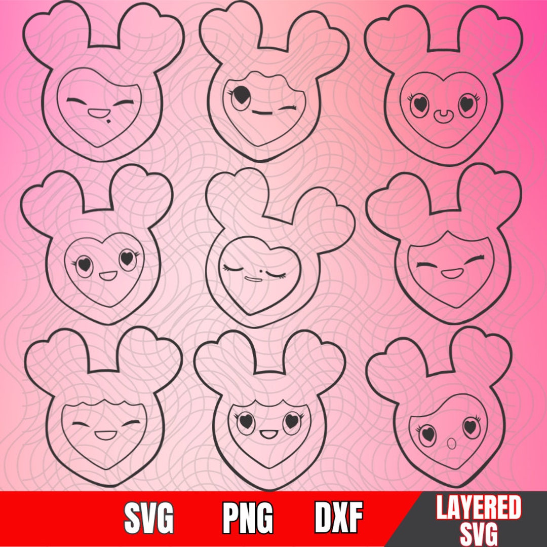 Twice Lovelys Face SVG PNG DXF - K-pop Outline (digital Download) - Etsy