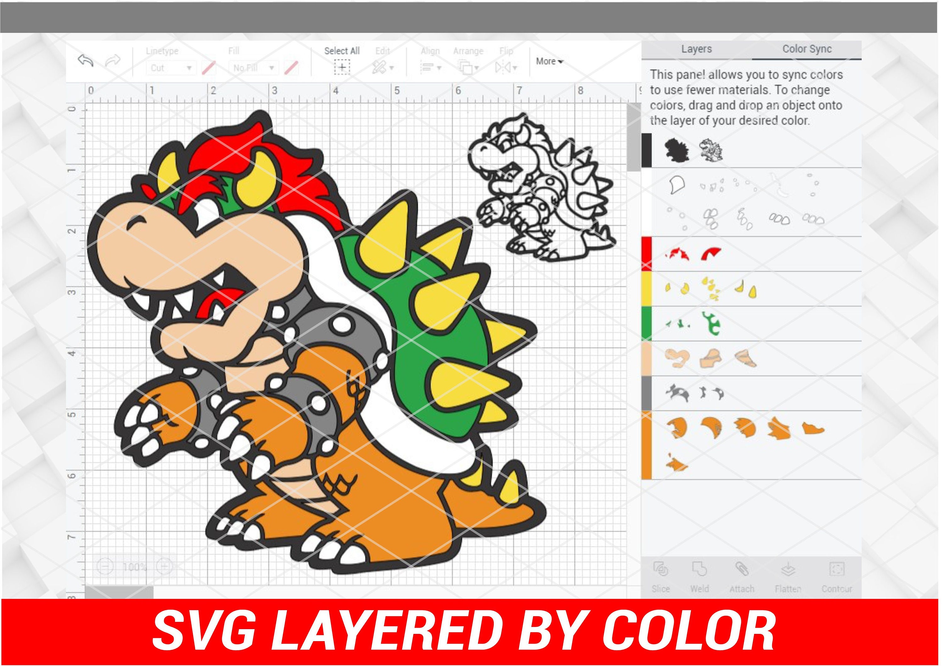 Bowser SVG: Layered, Easy Cut Files for Cricut & Silhouette (digital ...