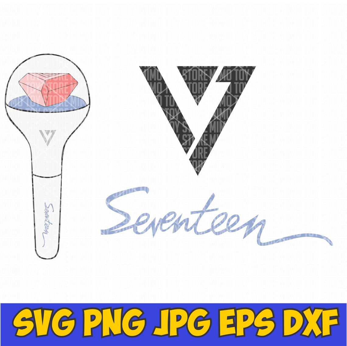 Seventeen K pop Svg Cut file Seventeen clipart Seventeen - Etsy Polska