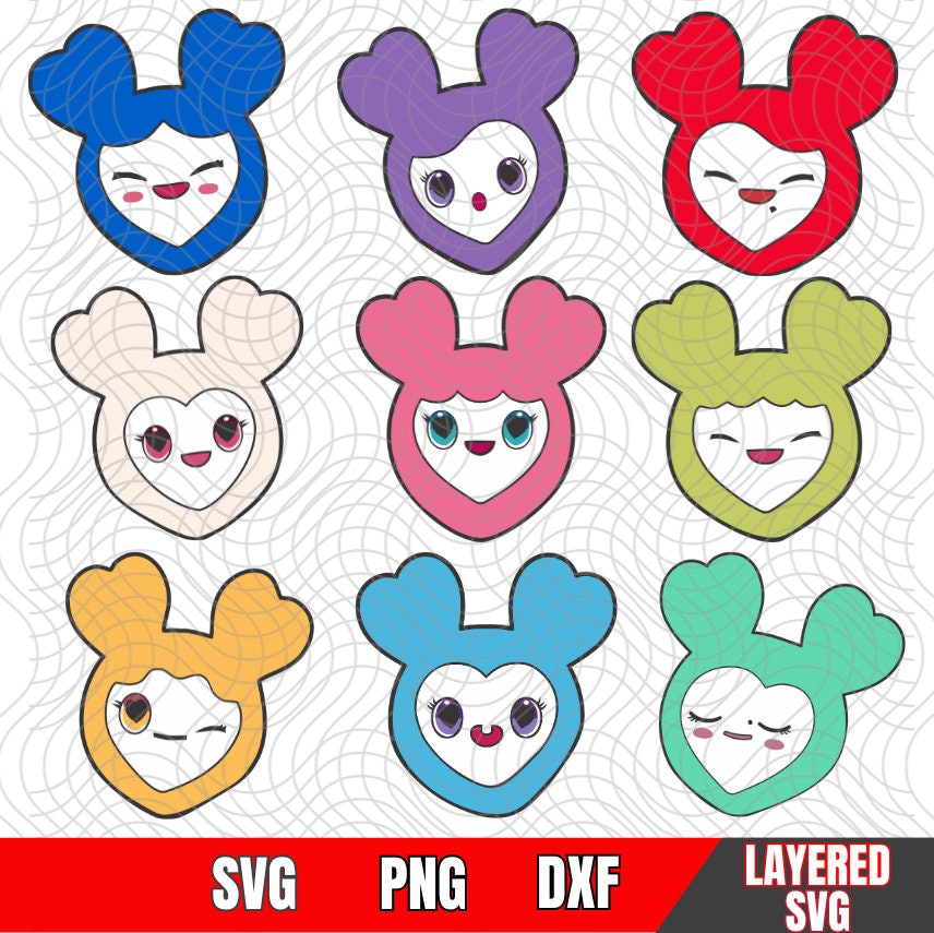 SVG de Twice, SVG de Twice Lovelys, cara de Twice Lovelys, K-Pop Twice - Etsy México