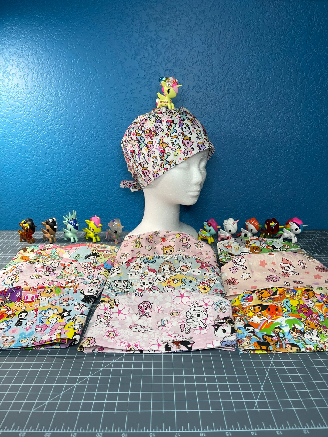 Toki Cot PT2 Scrub Hat Cap Kawaii Style Unicorn Handmade Doctor Nurse ...