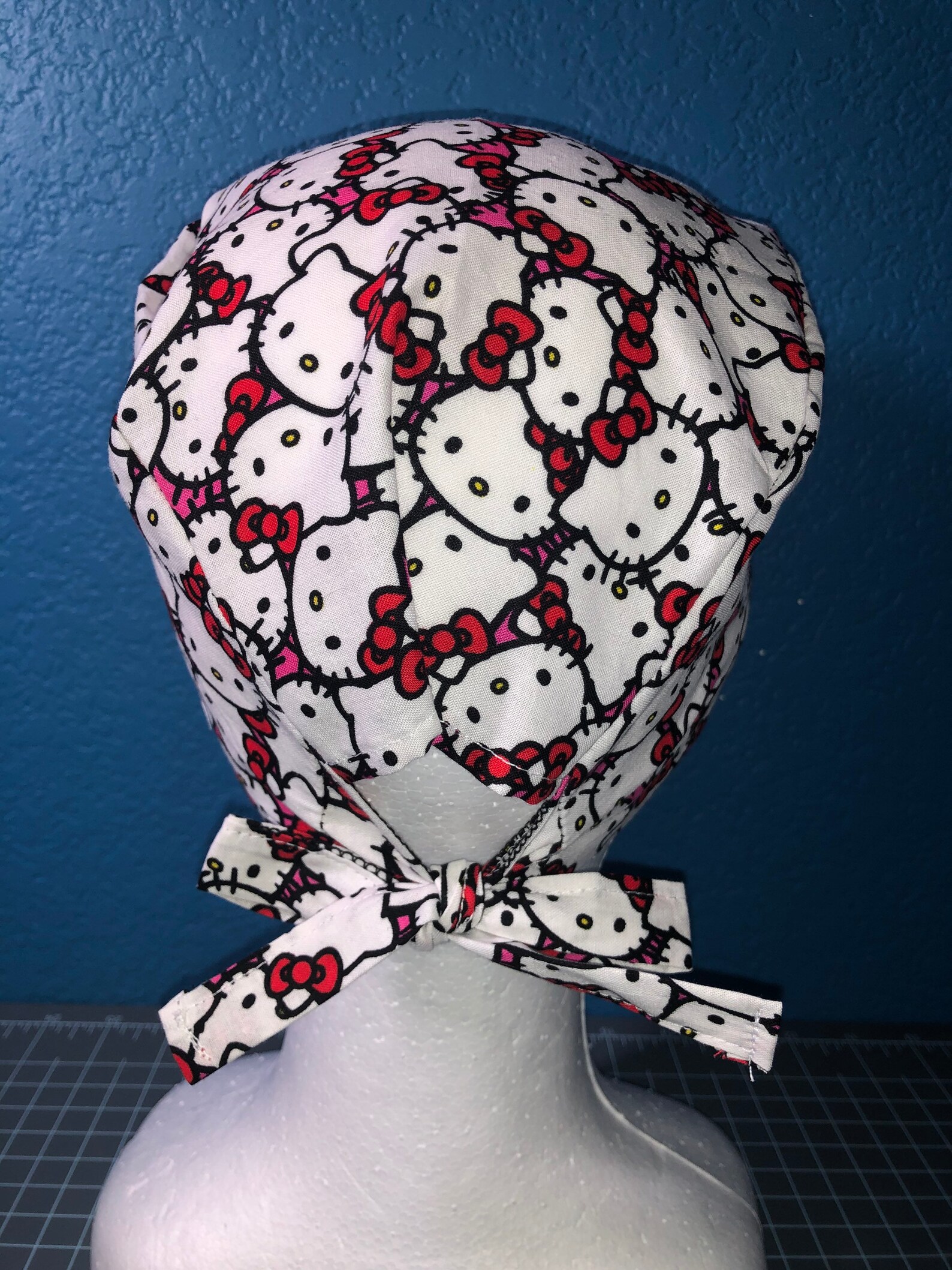 Kitty PT1 Scrub Cap Hat Cat Handmade Adjustable Ties Doctor - Etsy