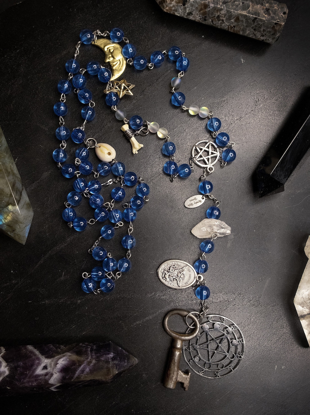 Zodiac Star and Moon Rosary: Witch's Rosary - Etsy