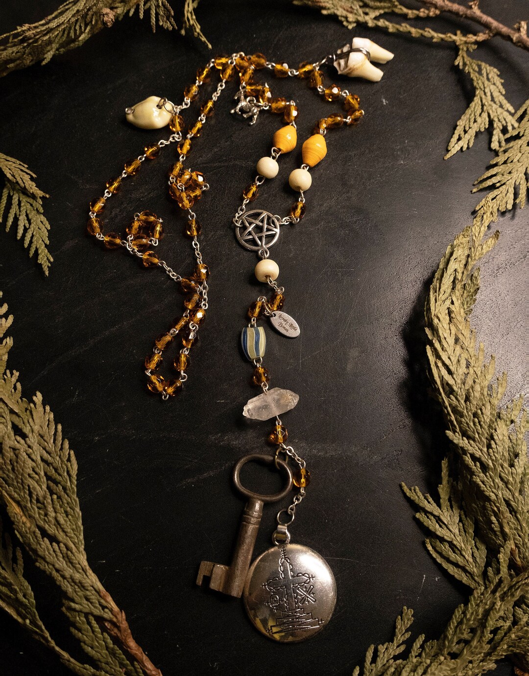 Papa Ghede Glass Bead Rosary: Witch's Rosary - Etsy