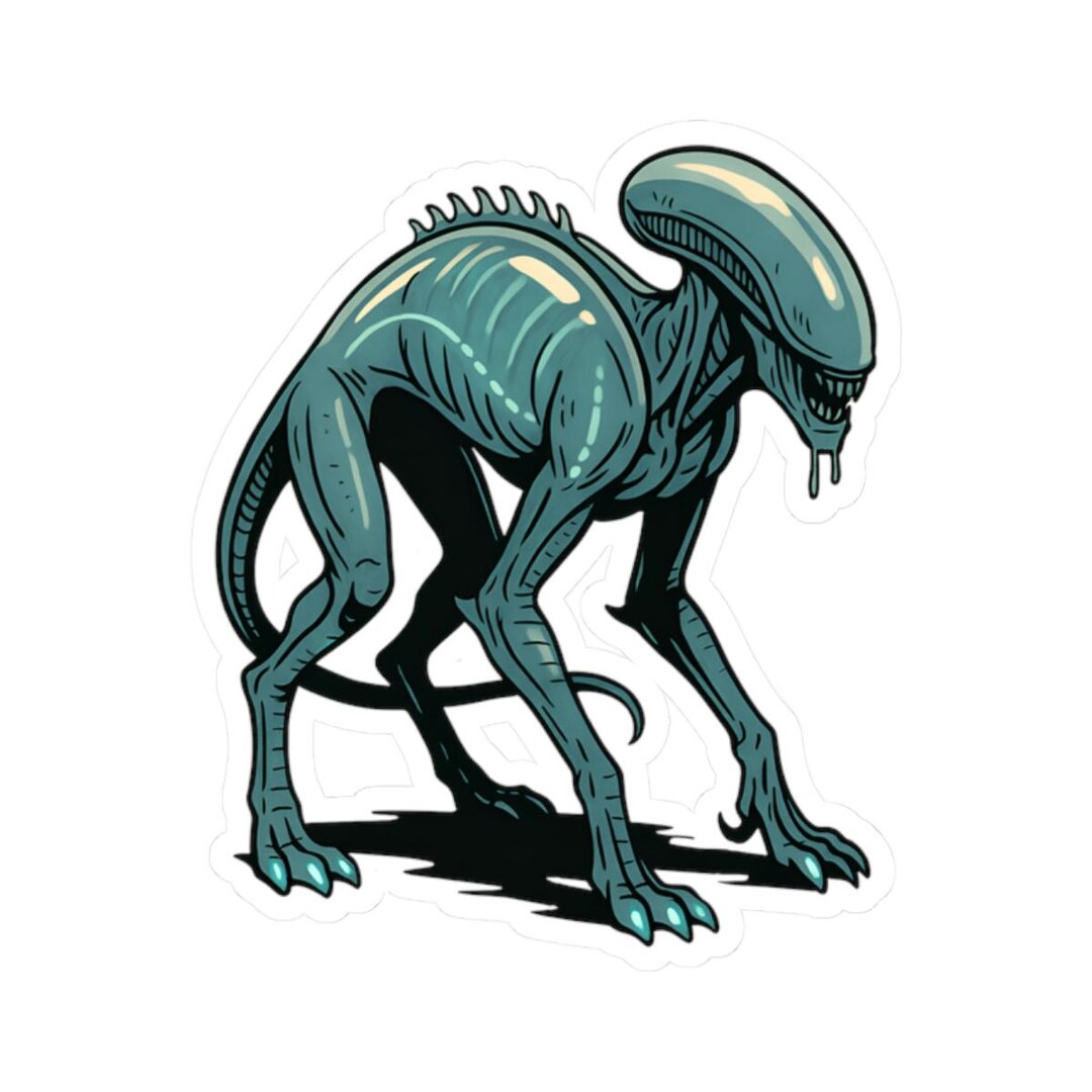 Alien Creature Biotech Evolution Biopunk Comic Sci Fi Sticker | Cute ...