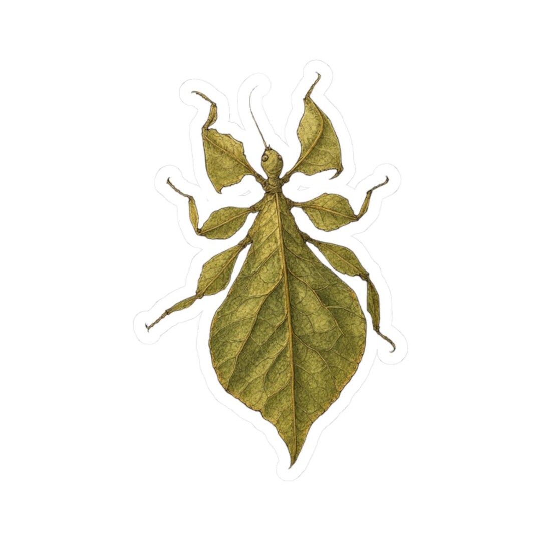 Leaf Insect Camouflage Nature Science Bug Sticker | Cute Funny Laptop ...