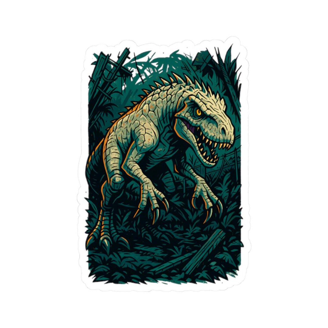 Biopunk Dinosaur Hunter Neo-paleo Adventure Dinosaur Sticker | Cute ...