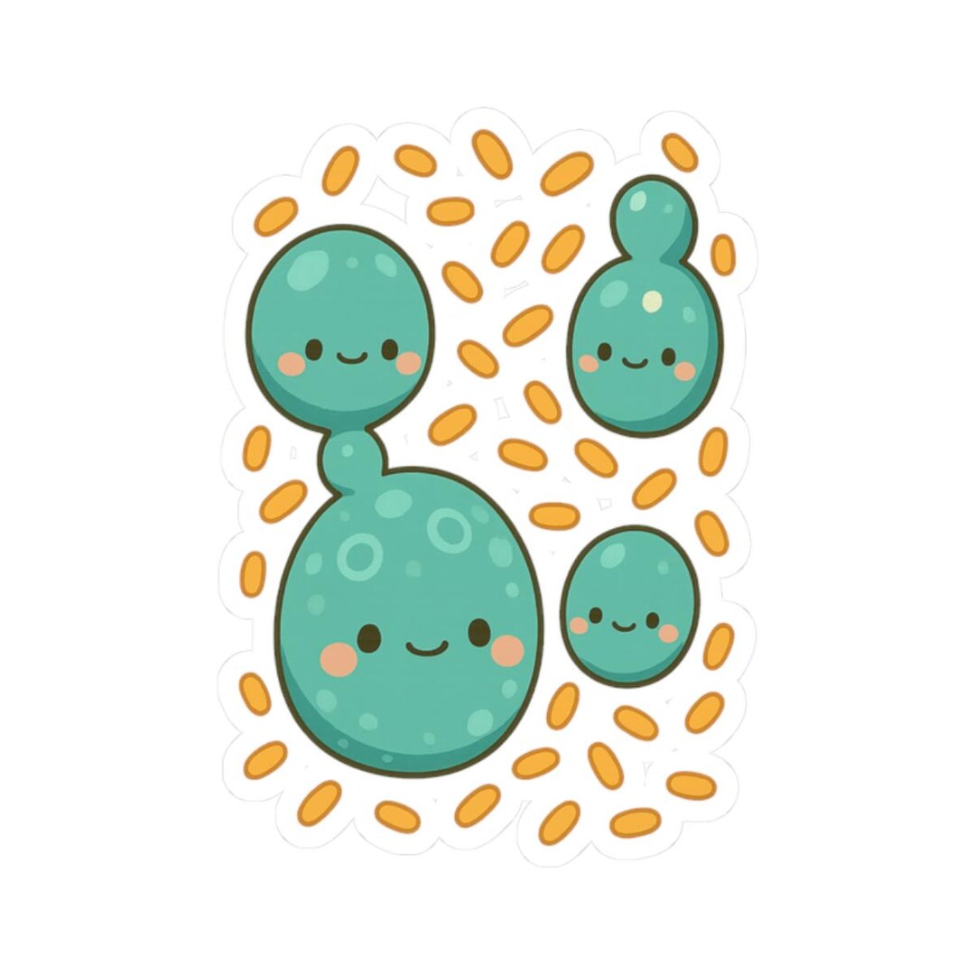 Smiling Kawaii Cells Cartoon Anime Biology Fun Science Sticker | Cute ...