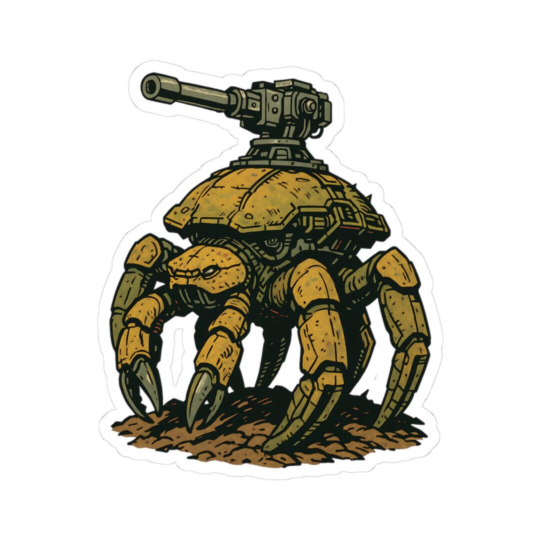 Tank Crab Biopunk Evolution Comic Art Sticker | Biopunk Ambience ...