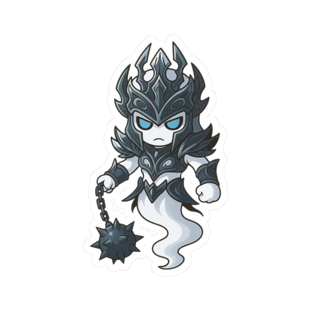 Ghostly Warrior Spiked Mace Dark Armor Ethereal Form Monster Sticker ...