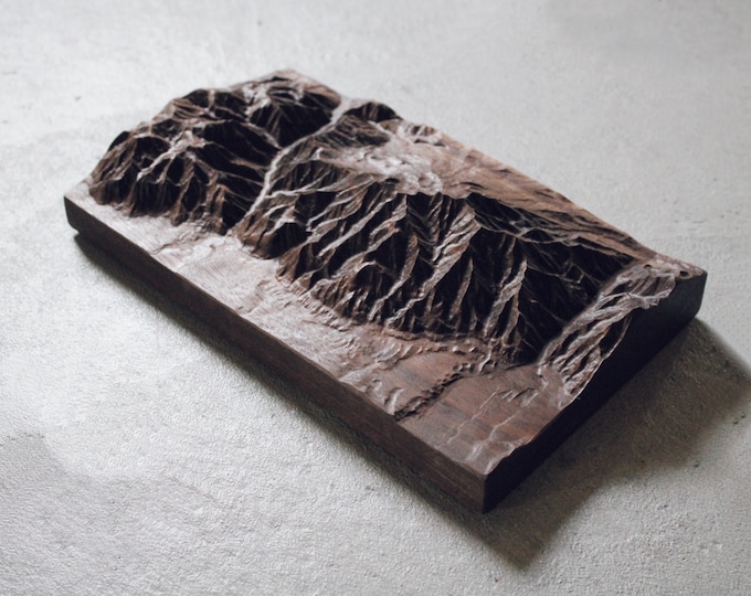 Custom 3D Topographic Map | Personalized Wooden Relief of Anywhere in ...