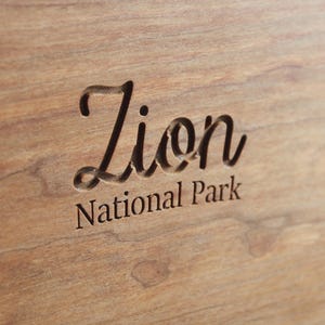 Zion Nation Park Topographic Map | Wooden 3D Relief Map - Etsy