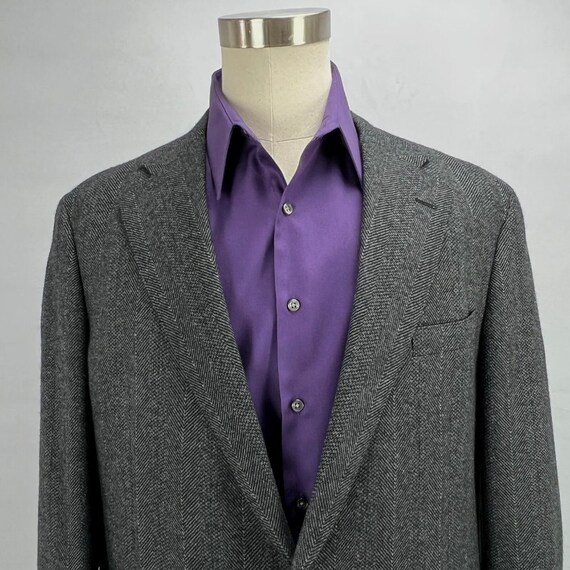 Corbin Vintage Gray Herringbone Stripe Tweed Sport Co… - Gem
