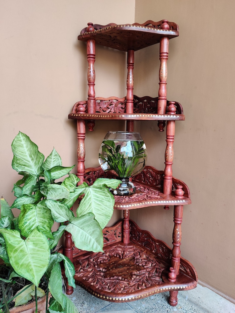 Wooden Corner Stand/ Shelve - Etsy