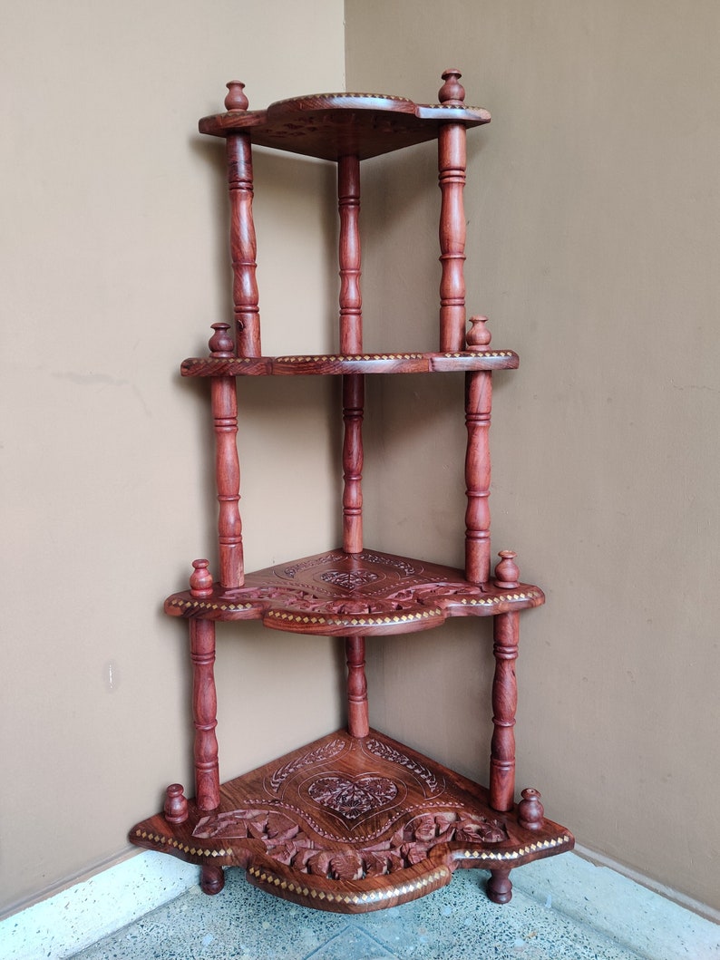 Wooden Corner Stand/ Shelve/corner Table - Etsy