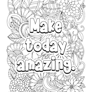 Quote Printable Coloring Pages - Etsy