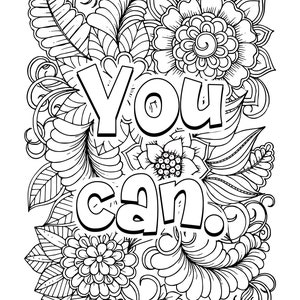 Quote Printable Coloring Pages - Etsy