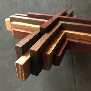 Wooden Hanging Cross With Inlay - Etsy