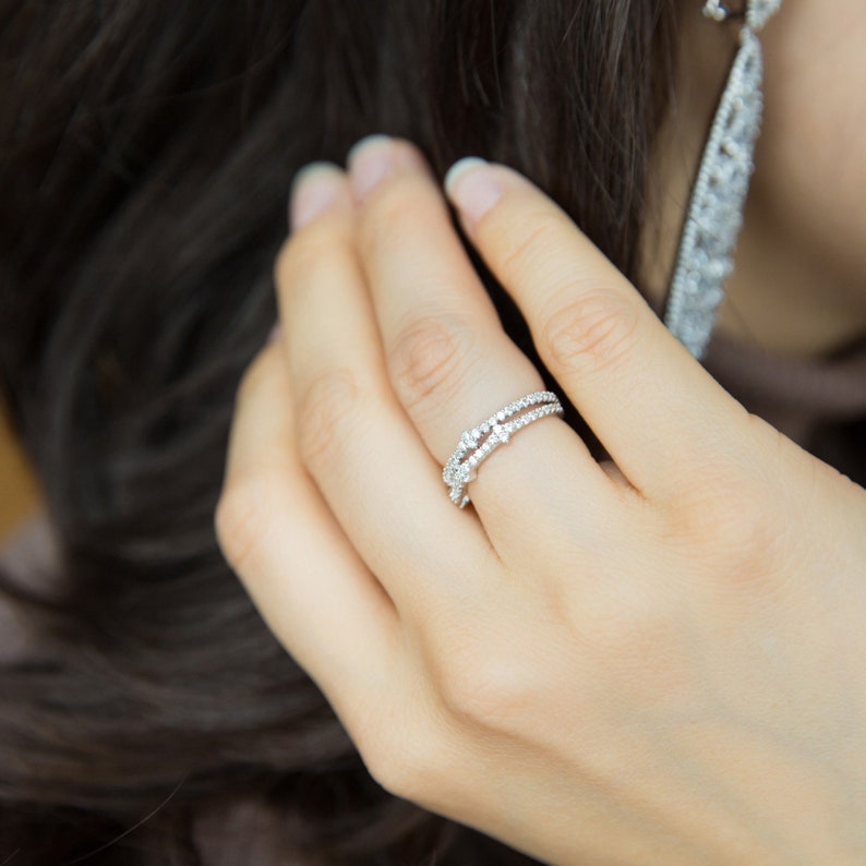 Layered Simple Design for Single Rings Sweet Combo Silver - Etsy