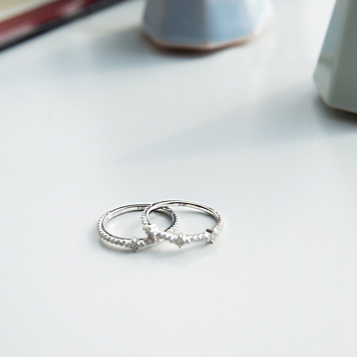 Layered Simple Design for Single Rings Sweet Combo Silver - Etsy