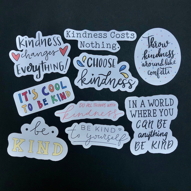Kindness Sticker Pack - Etsy