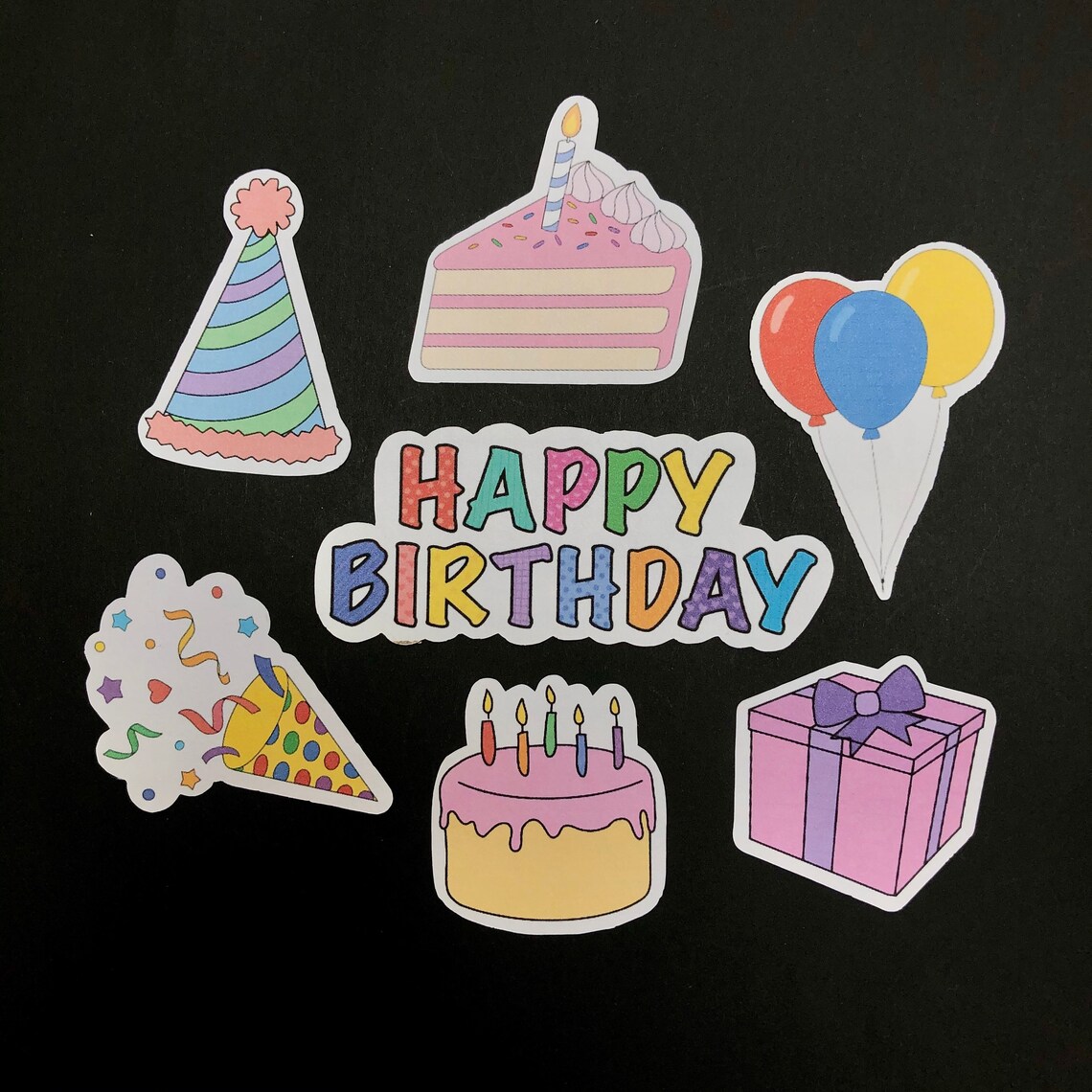 Happy Birthday Sticker Pack - Etsy