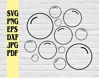 Bubbles Svg Png Pdf Ai Dxf File Download - Etsy