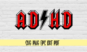 Rock on SVG PNG Digital Download Cricut Silhouette Cut File ADHD Funny ...