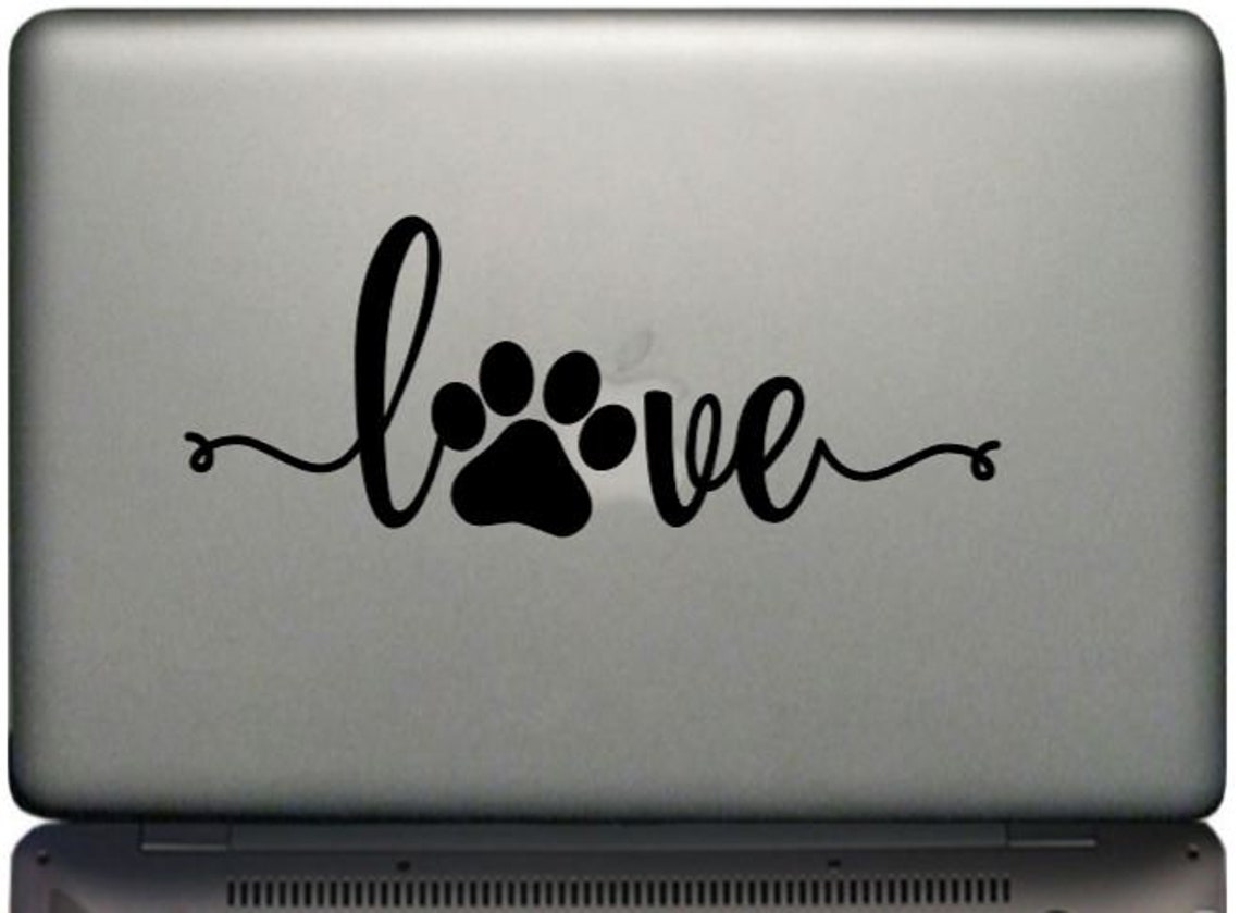 Cursive Love Dog Paw Print Svg Png Eps Dxf Jpg Pdf/dog Print - Etsy