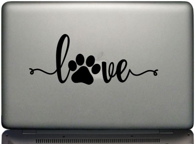 Cursive Love Dog Paw Print Svg Png Eps Dxf Jpg Pdf/dog Print | Etsy UK