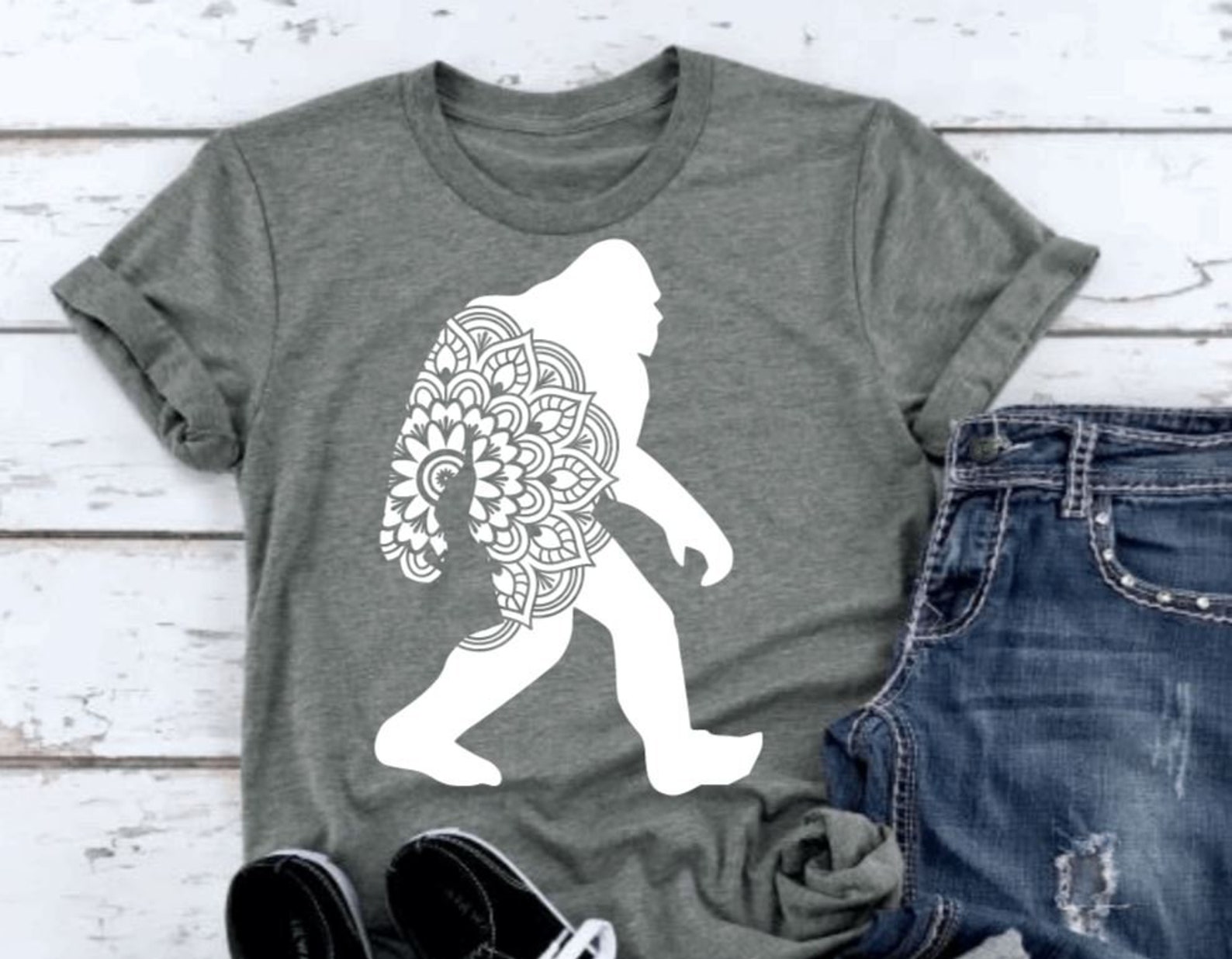 Yeti Silhouette Mandala Svg Png Eps Dxf Pdf Jpg/yeti Svg/big - Etsy